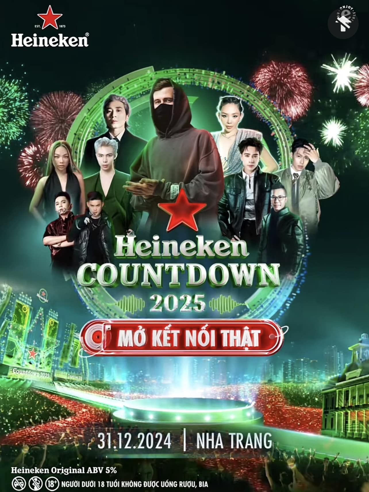 HEINEKEN COUNTDOWN 2025: Check-in Điểm Hẹn Thời Khắc Giao Thừa.
