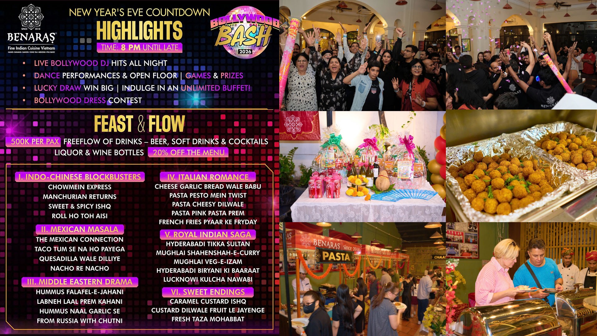 Hanoi's Biggest Bollywood Bash - Countdown party 2026 at Benaras Sutra